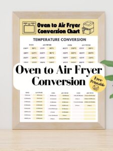 Oven to Air Fryer Conversion Easy Guide - Free Printable